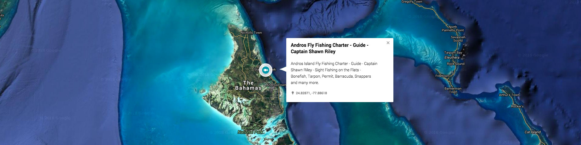 Andros Fly Fishing Charters - Locations - Bonefish, Tarpon, Permit